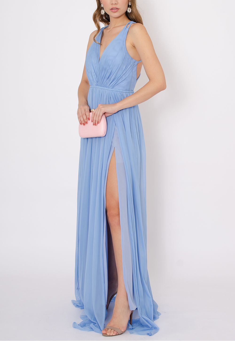 Vestido Miller longo Powerlook - azul - powerlook