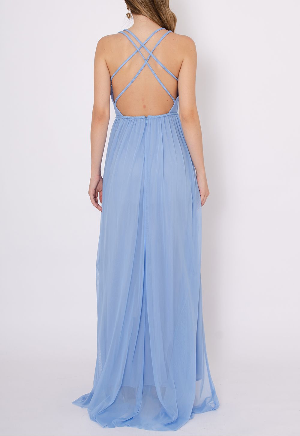 Vestido Miller longo Powerlook - azul - powerlook